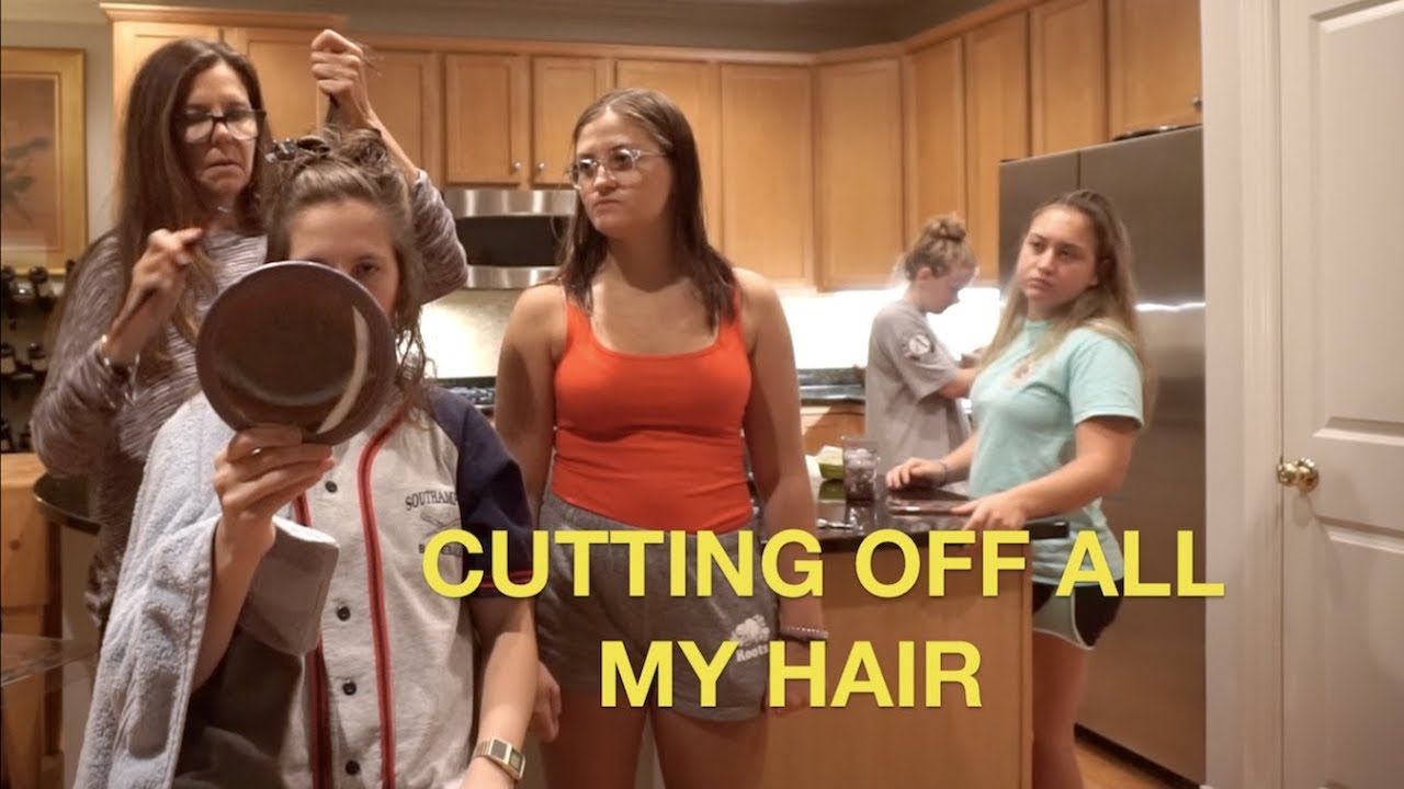 ️ cutting ALL my hair off - (ft. my mom & friends) ️ - YouTube