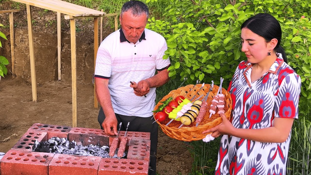 Traditional Beef Kebab in a rustic way! The Best Kebab of Uzbekistan ...