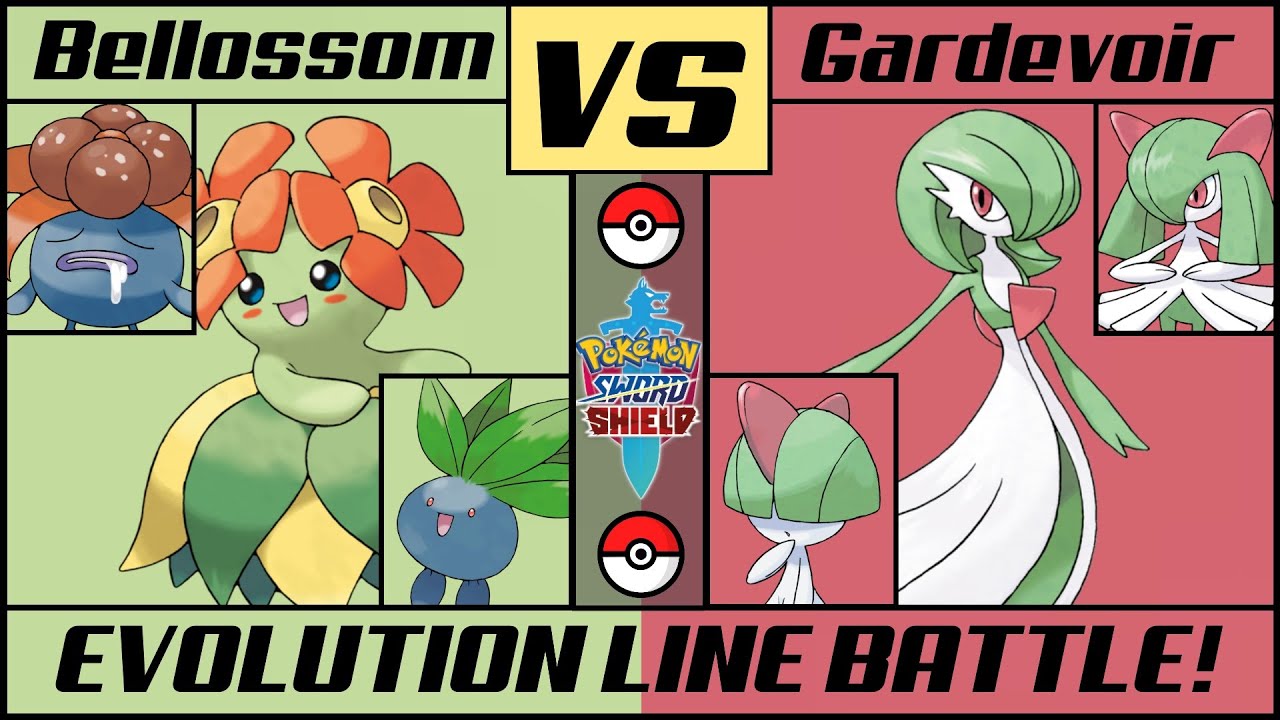 BELLOSSOM vs GARDEVOIR - Evolution Line Battle (Pokémon Sword/Shield ...