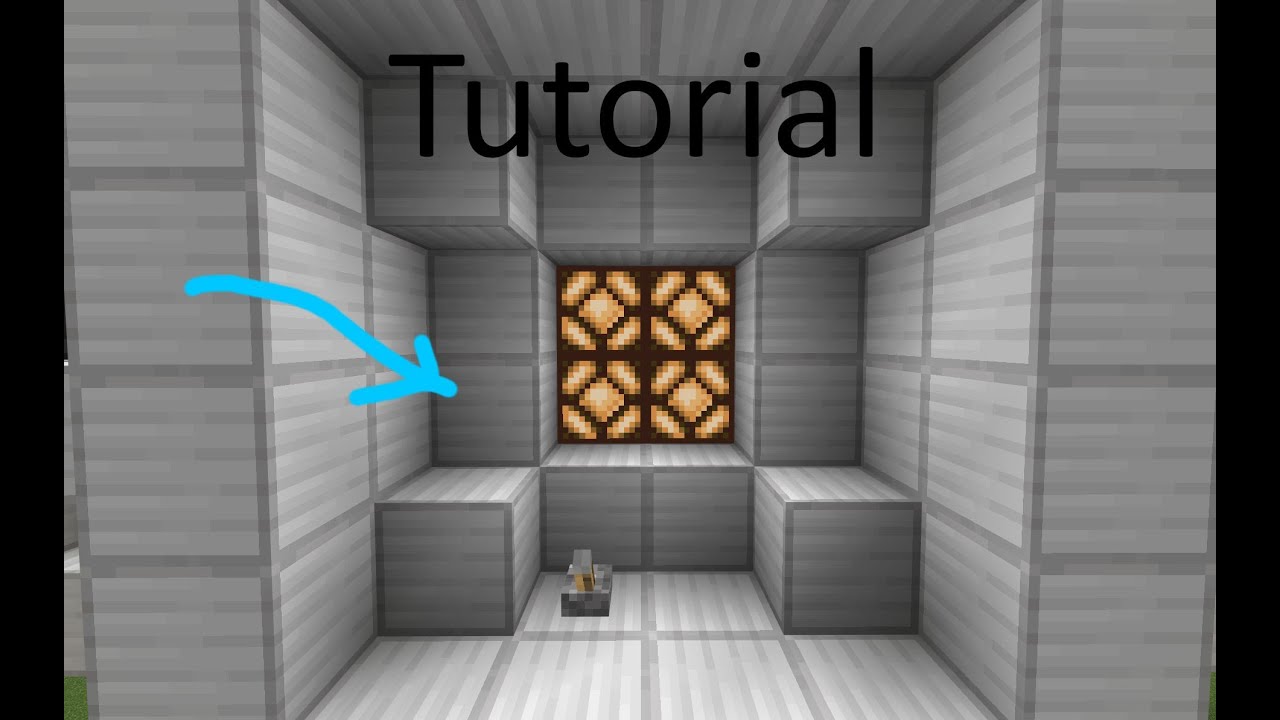 Minecraft Tutorial 4x4 Lamp cave Door on bedrock - YouTube
