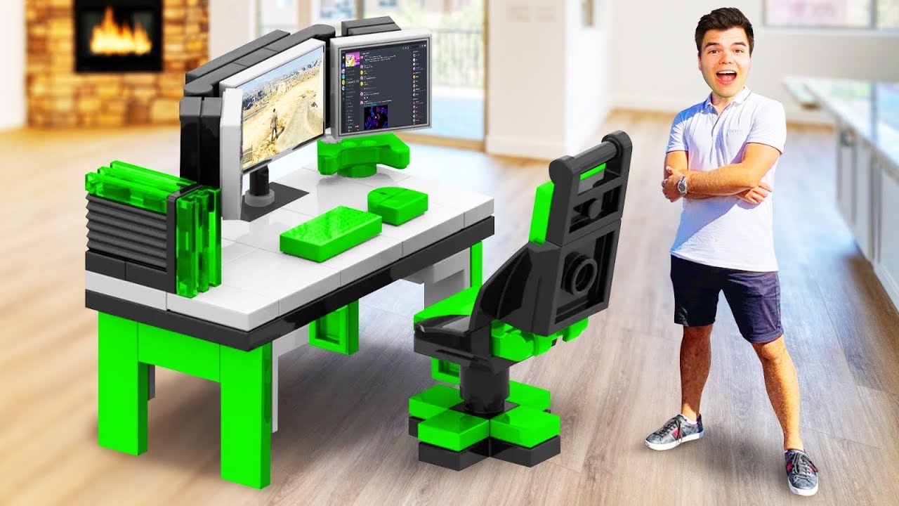 I Built My GAMING SETUP Using LEGO Bricks! - YouTube