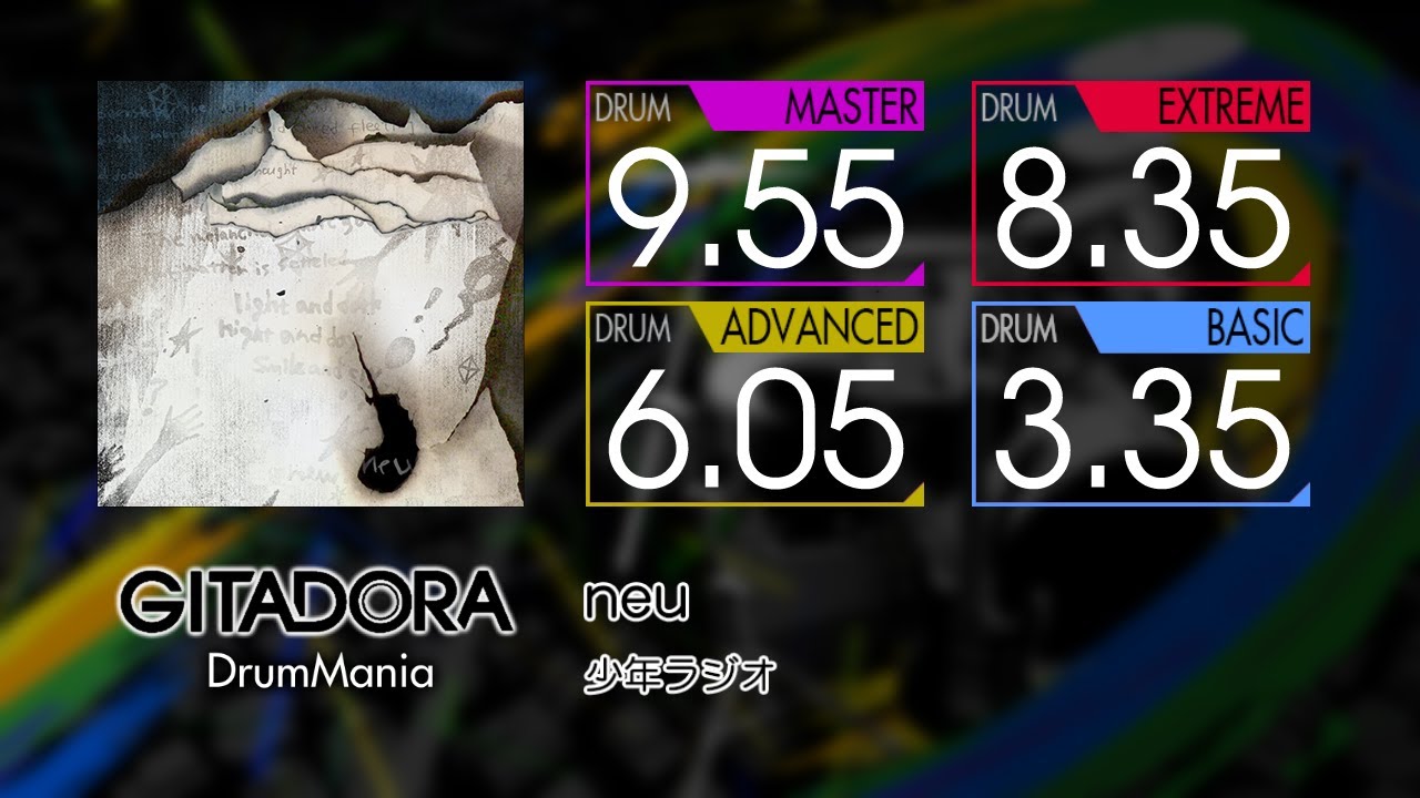 【GITADORA】 neu (MASTER ~ BASIC) Drum - YouTube