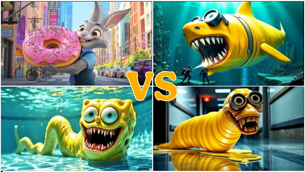 ZOOTOPIA.EXE🆚️Minion SHARK.exe🆚️SpongeBob.exe🆚️CYBERWORM MINION - YouTube