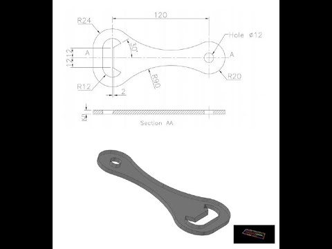 How to model a Bottle opener using Autodesk Inventor - YouTube