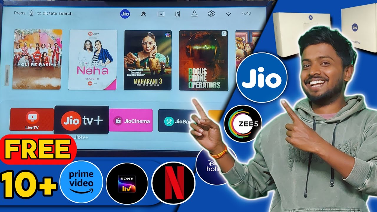 Jio Air Fiber Set top Box | OTT | Jio Air fiber setup | Free 10+ OTT ...