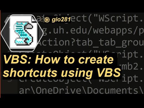 VBS: How to create a simple shortcut - YouTube