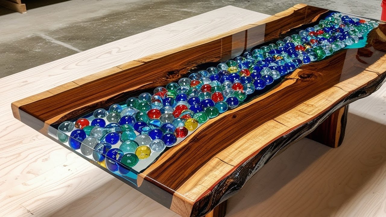 Turning 10,000 Marbles and Raw Wood into a Stunning Work of Art ...