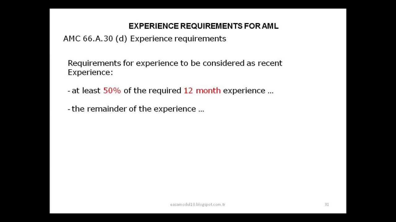 EASA Part 66 Experience Requirements - YouTube