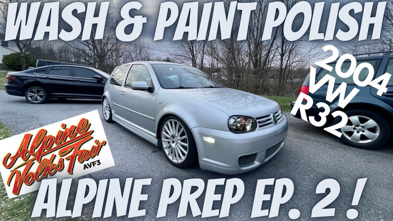 VW MK4 R32 ALPINE FAIR PREP. PAINT COMPOUND & POLISH ! - YouTube