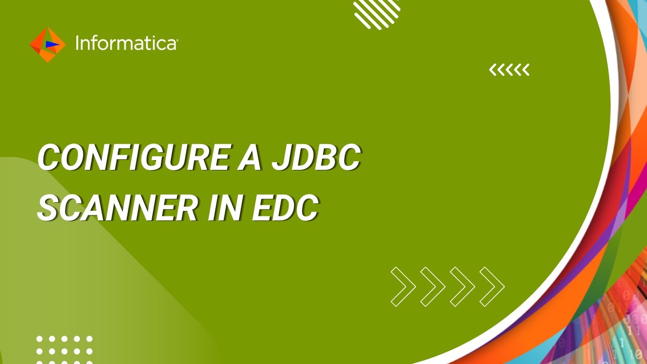 How to Configure a JDBC Scanner in EDC - YouTube
