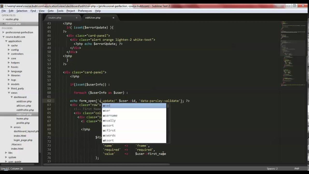 CodeIgniter Bangla Tutorial (Part- 13) - YouTube