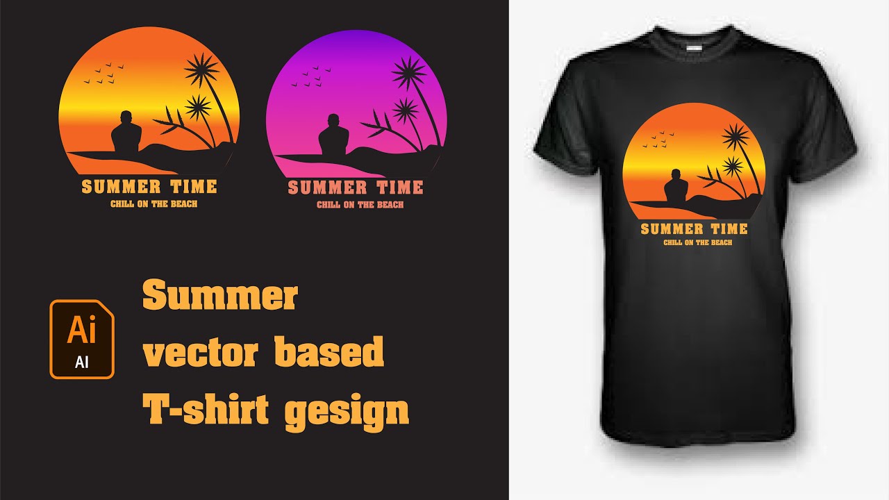 How can design a vector-based T-shirt in adobe illustrator? #T-shirt # ...