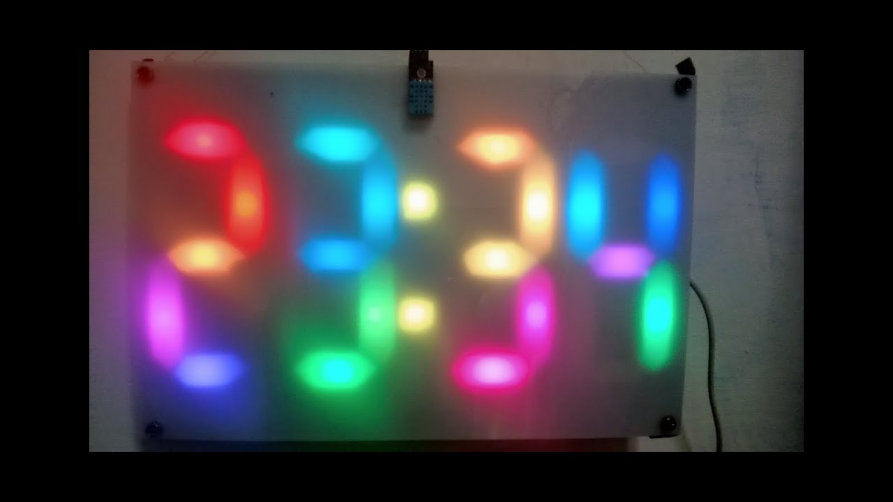 DIY Rainbow LED Clock. free hex file || control bluetooth HC05. Arduino ...