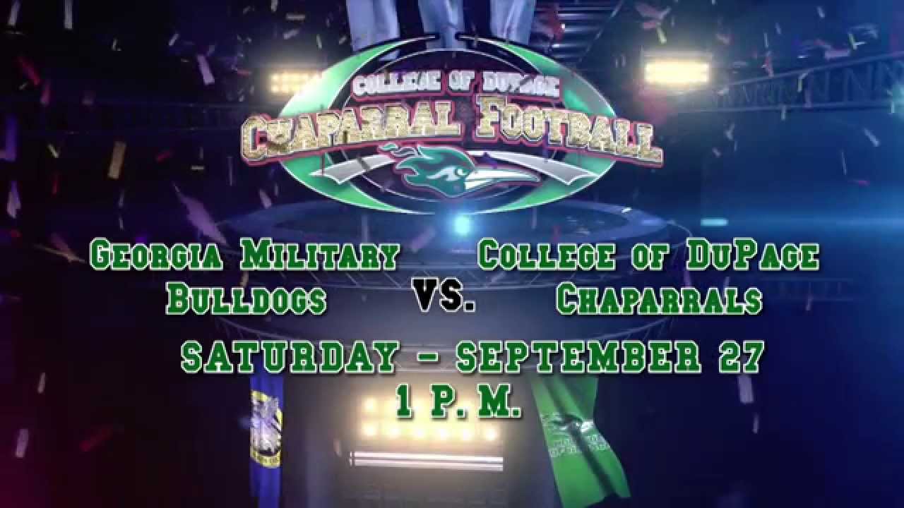 College of DuPage Chaparral Football - COD vs. Georgia Military College ...