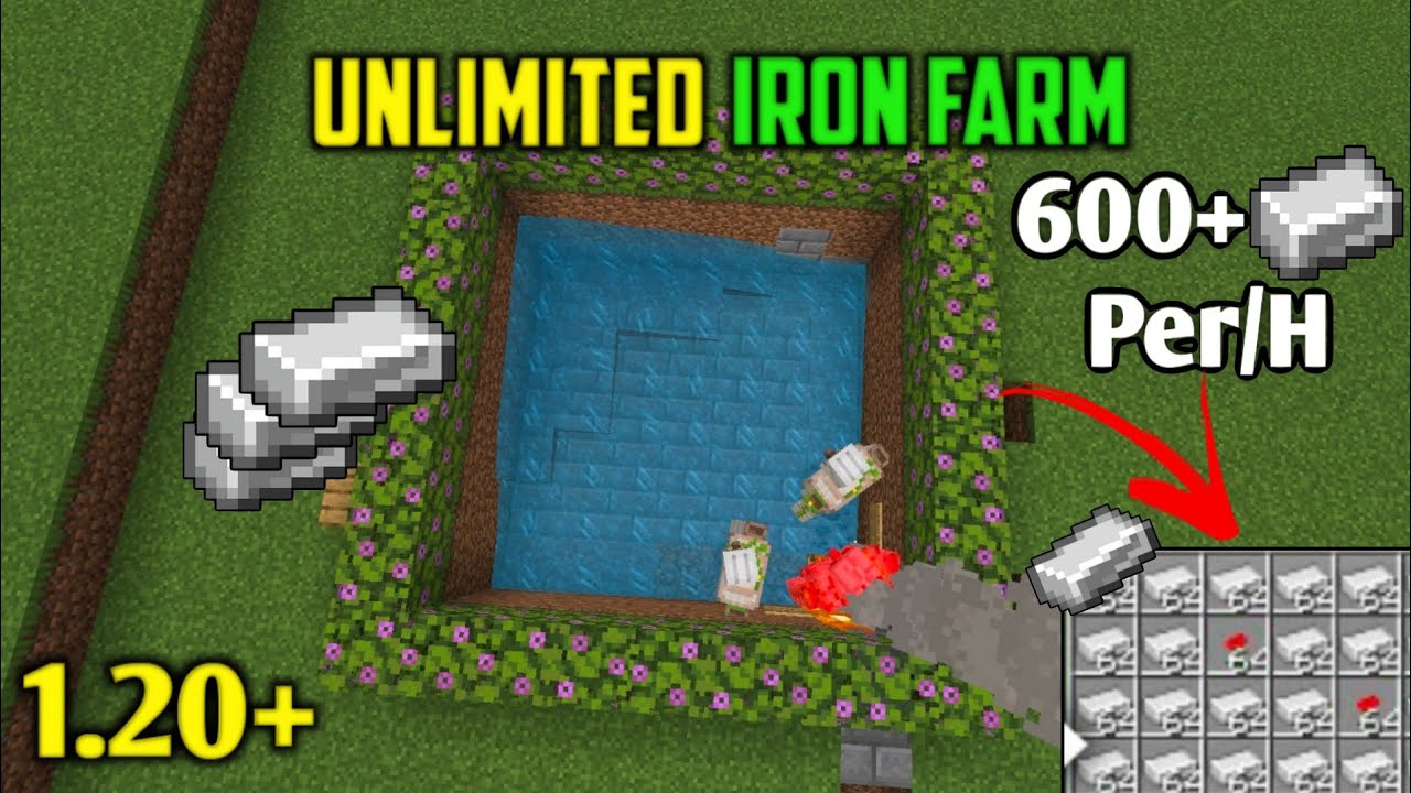 Most easiest iron farm for minecraft 1.20 pe ||| Iron farm for ...