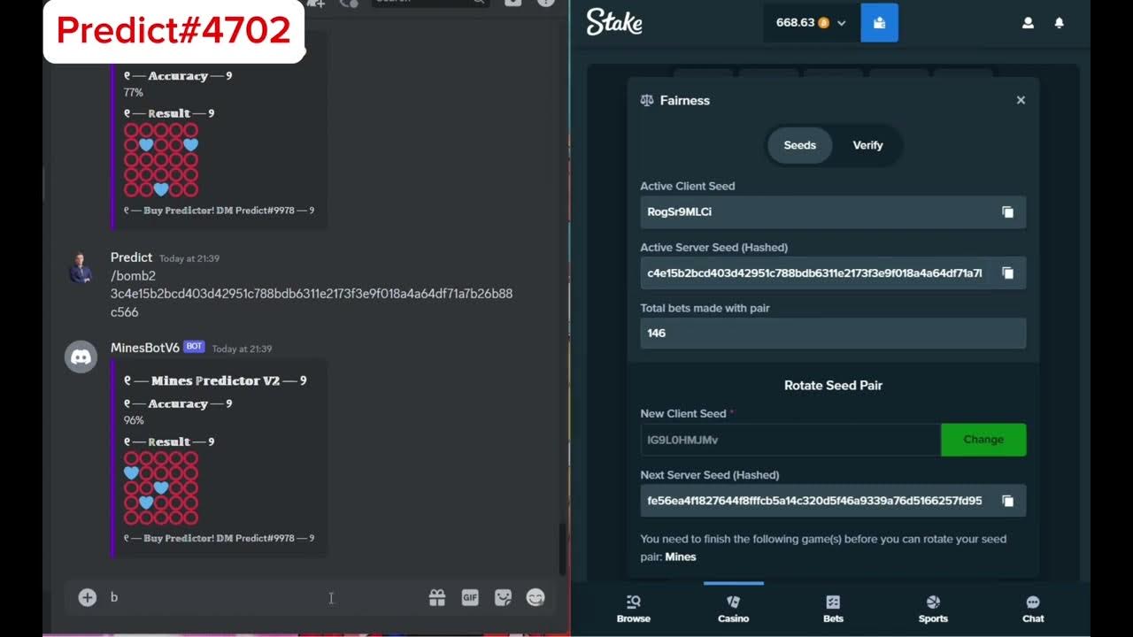 Stake mines || Predictor bot #stake - YouTube