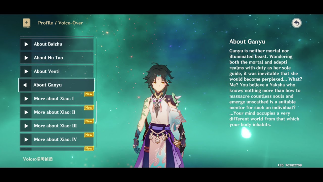 Xiao ALL Japanese Voice Over (MATSUOKA Yoshitsugu) ~ Genshin Impact ...