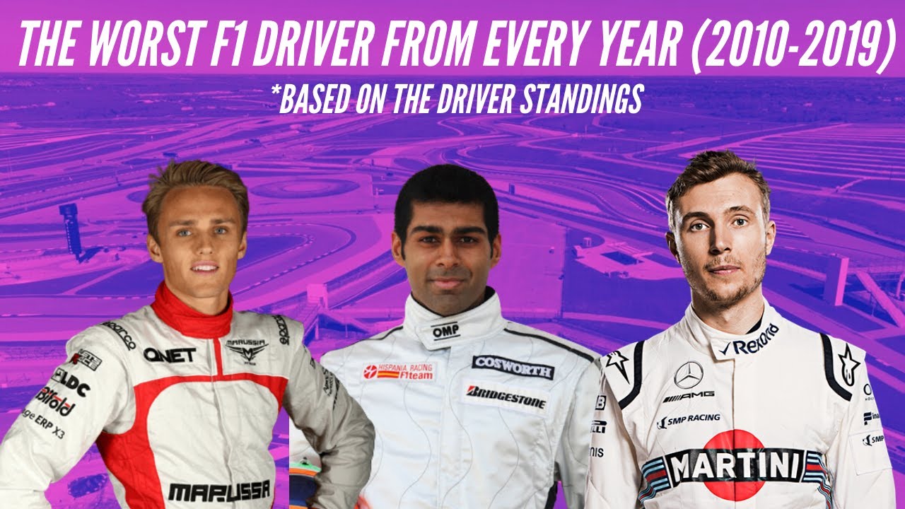 The WORST F1 Driver from Every Year (2010-2019) Based on the Driver ...