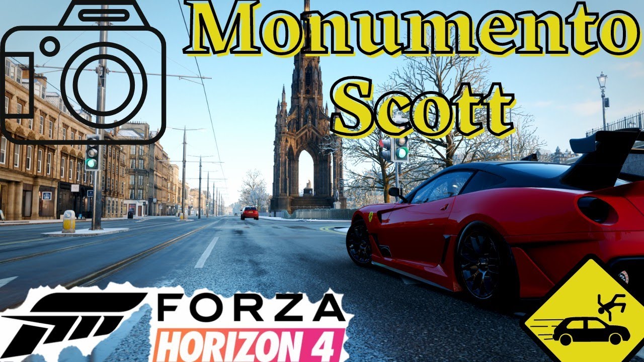 Forza Horizon 4: foto Monumento de Scott, local exato - YouTube