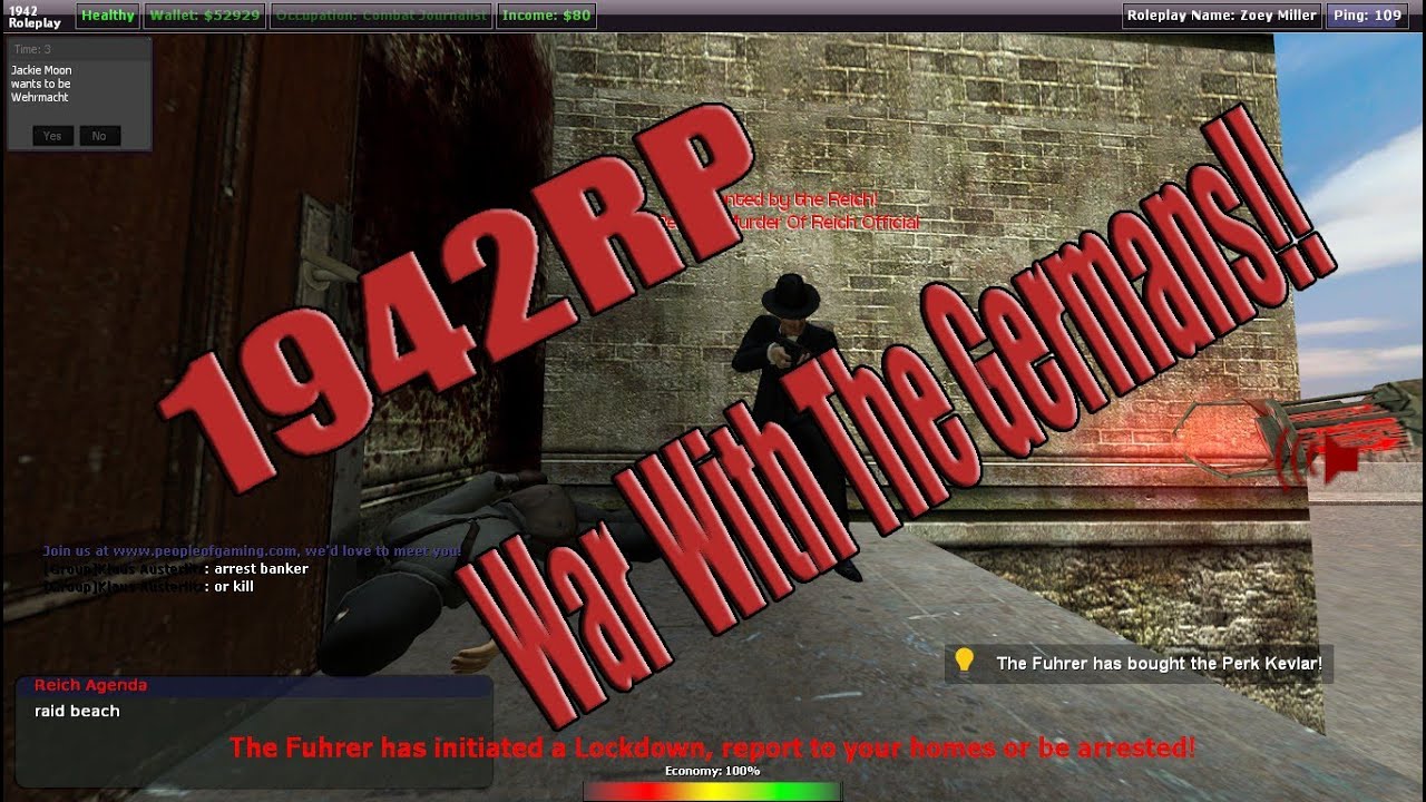 The G-Mod Journey 1942rp WAR WITH GERMANY - YouTube