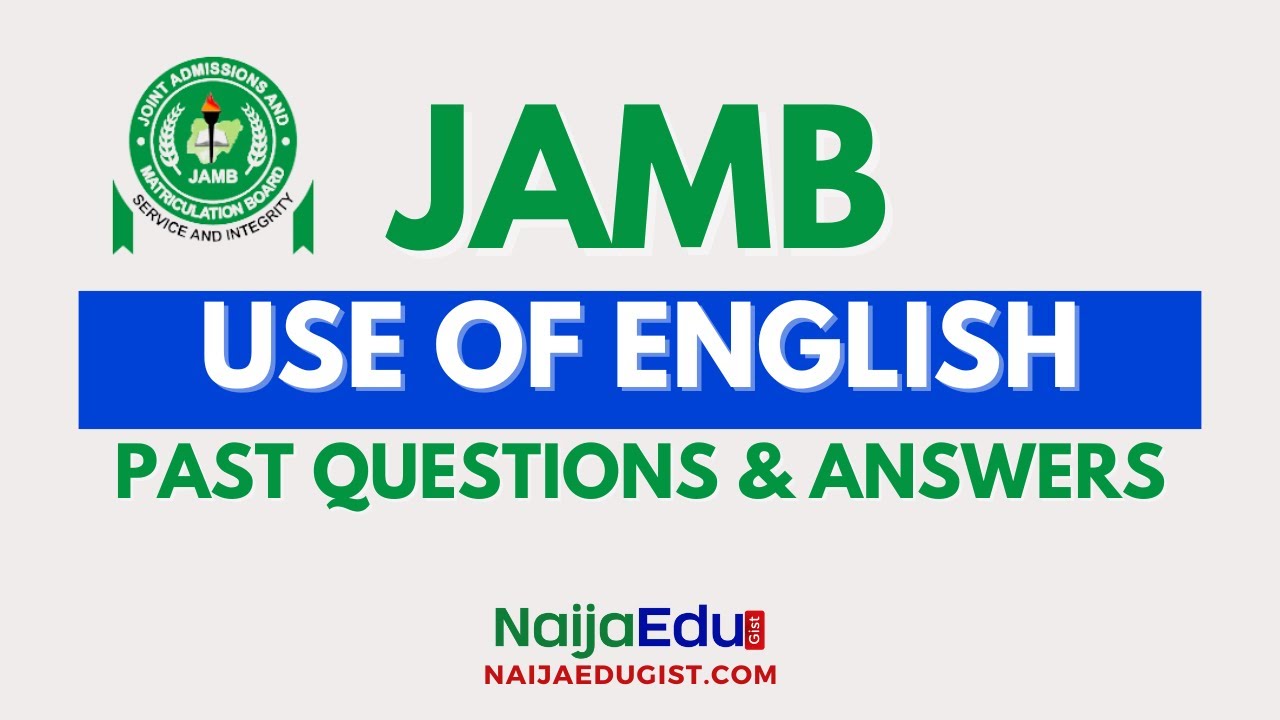 JAMB English Past Questions and Answers Tutorial | JAMB Tutorial 2025 ...