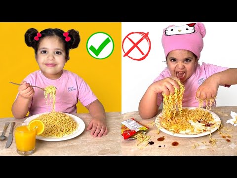 Les règles à table : BONNE vs MAUVAISE manière 