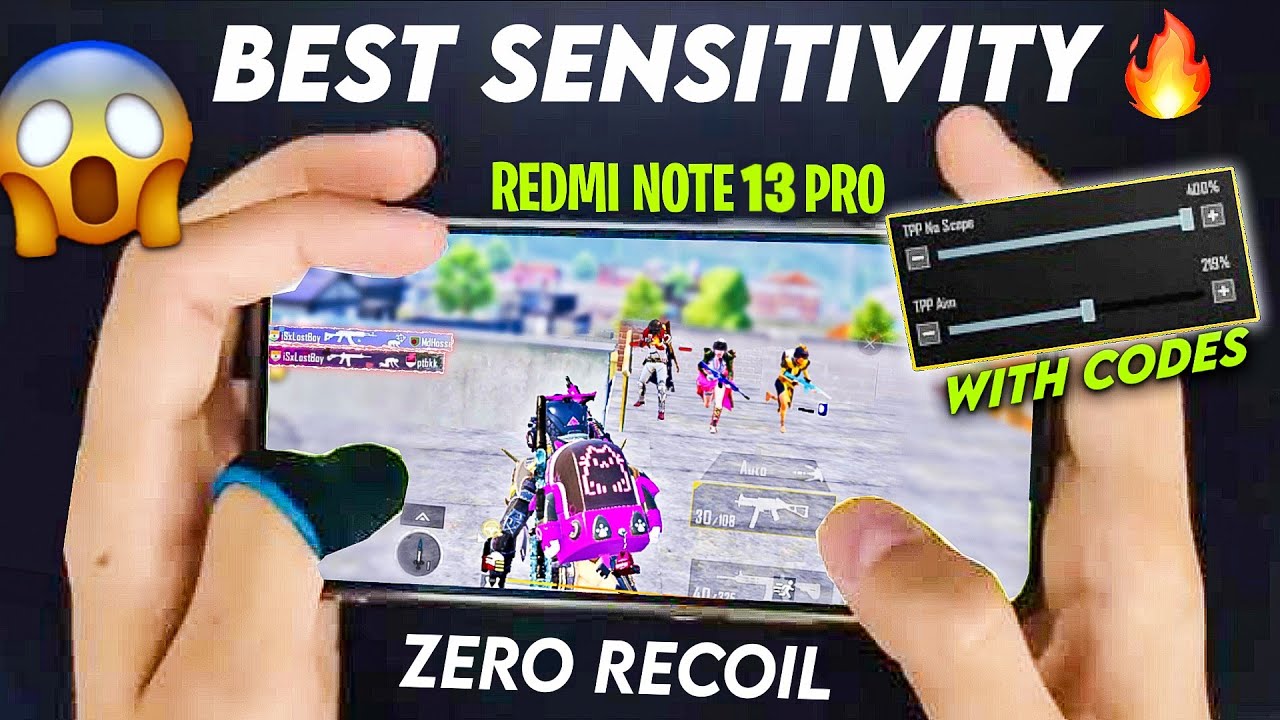 Redmi Note 13 Pro 5G Pubg Sensitivity Settings 🥵 | 4 Finger Full ...