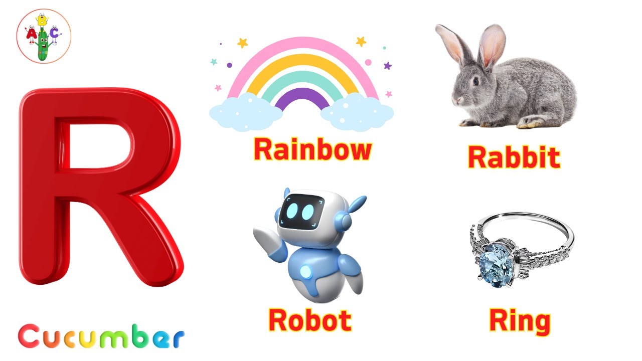 ABC Phonics Song for Kids | Learn the Letter R | Rainbow, Rabbit, Rat ...