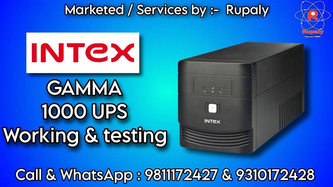 INTEX UPS GAMMA 1000 - ( Working & Testing ) - YouTube