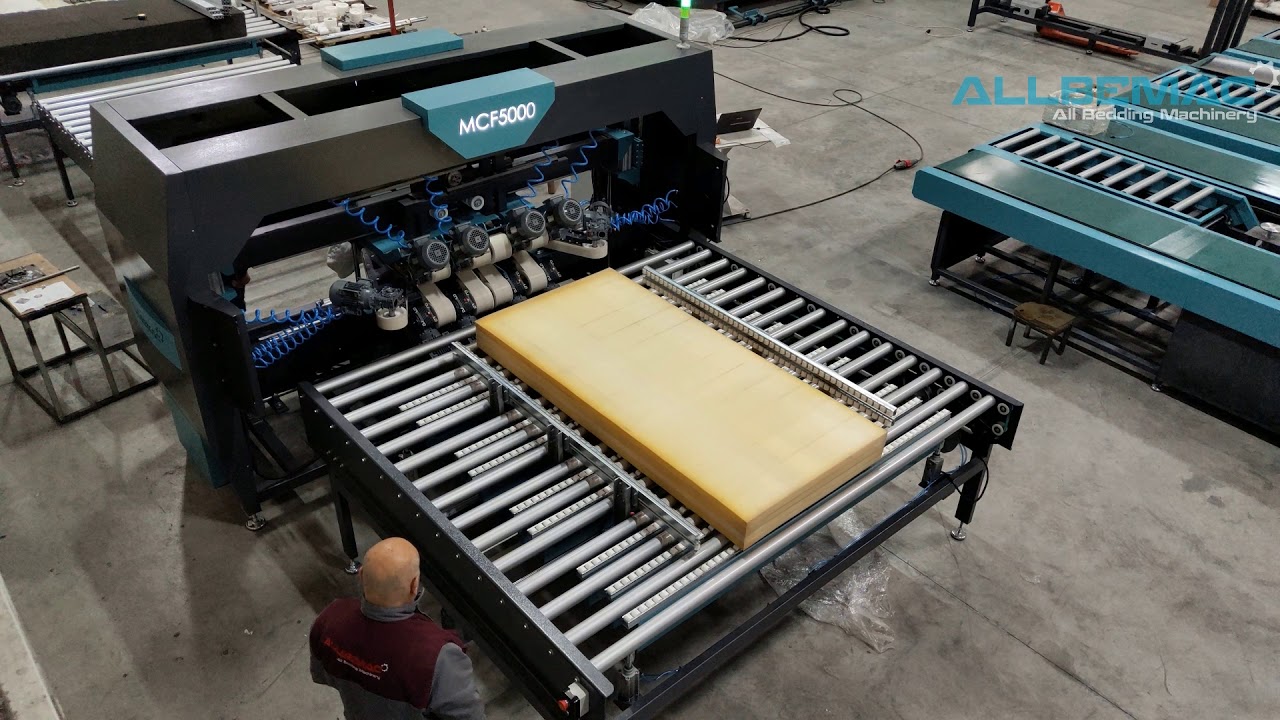 Automatic Mattress Filling Machine | Allbemac Mattress Machinery - YouTube