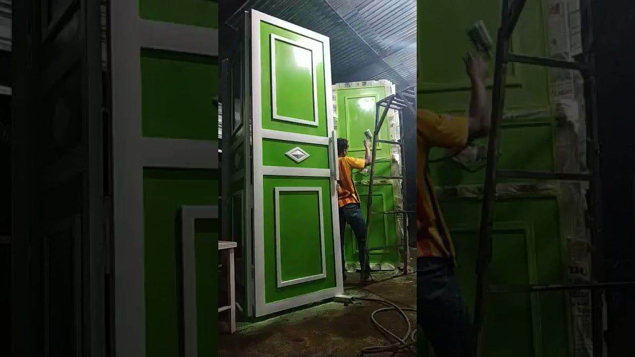 Proses pengecatan pintu besi - YouTube