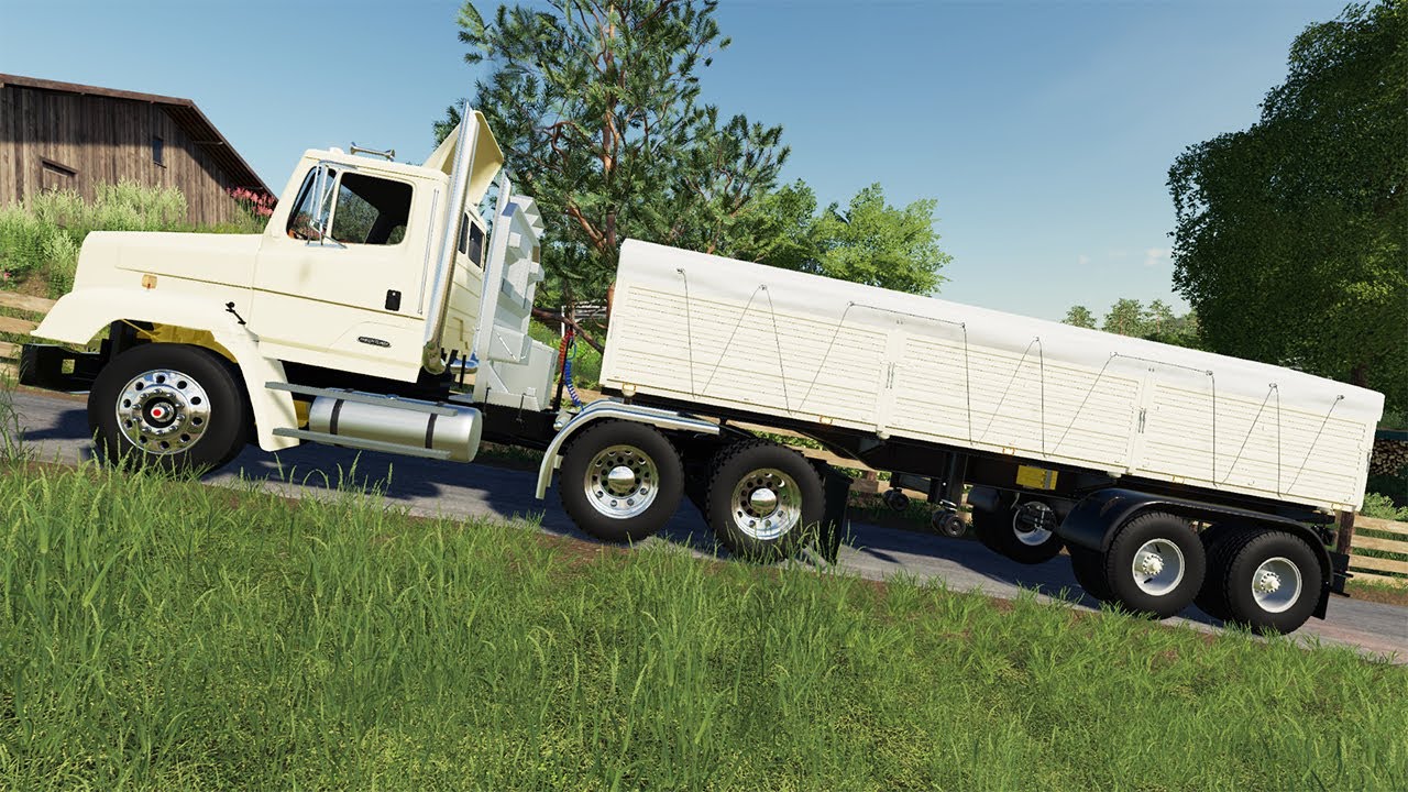 FS19 | Freightliner FLC 112 (w/ TFSIM Trailer & FiatAgri/New Holland L ...