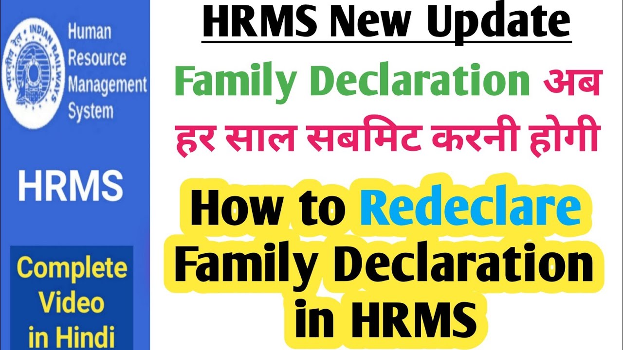 How to redeclare Family Declaration in HRMS | HRMS me Family Declaration kaise redeclare kare ...