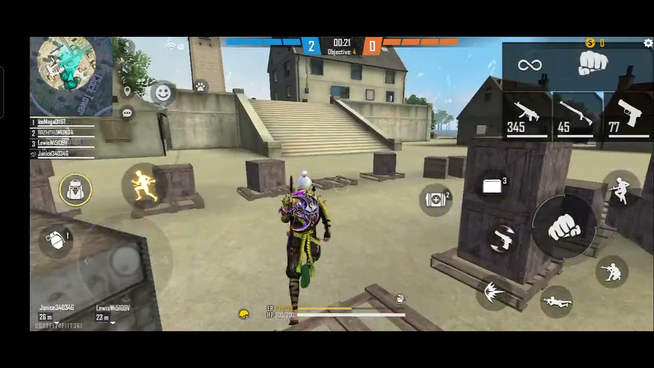 squad vs squad 4 V 4 # free fire - YouTube