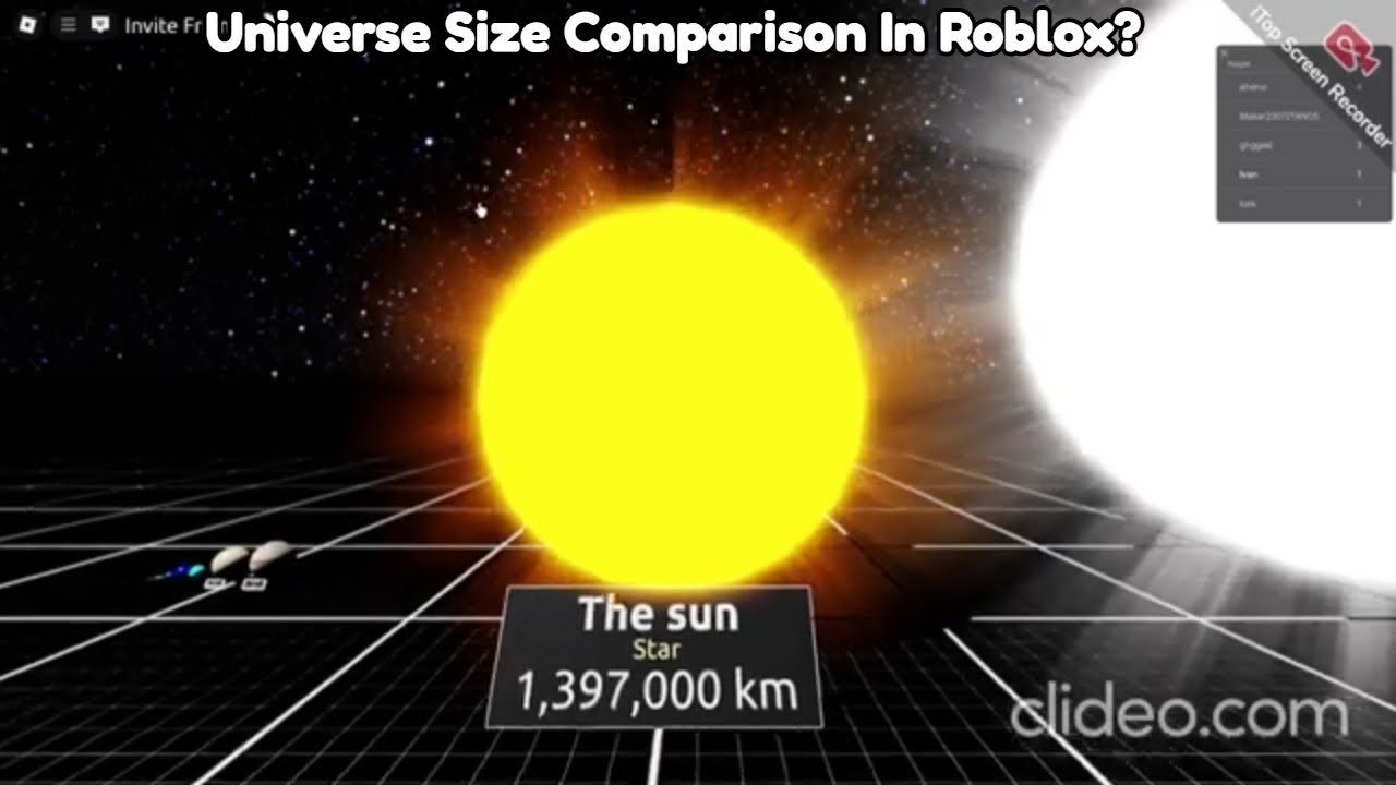 Universe Size Comparison In Roblox? - YouTube