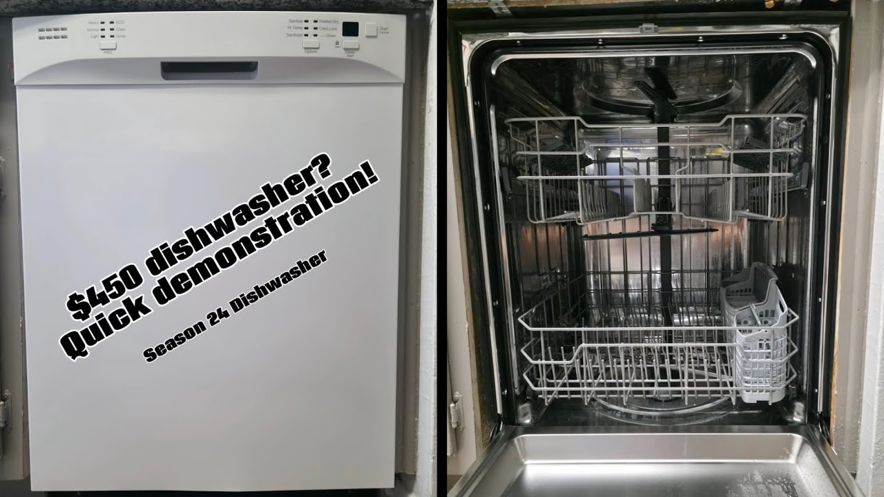 $450 Dishwasher? Quick demonstration of the Seasons 24 SDF24P2AWW ...