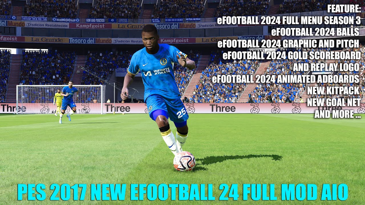 PES 2017 NEW EFOOTBALL 24 FULL MOD AIO - YouTube