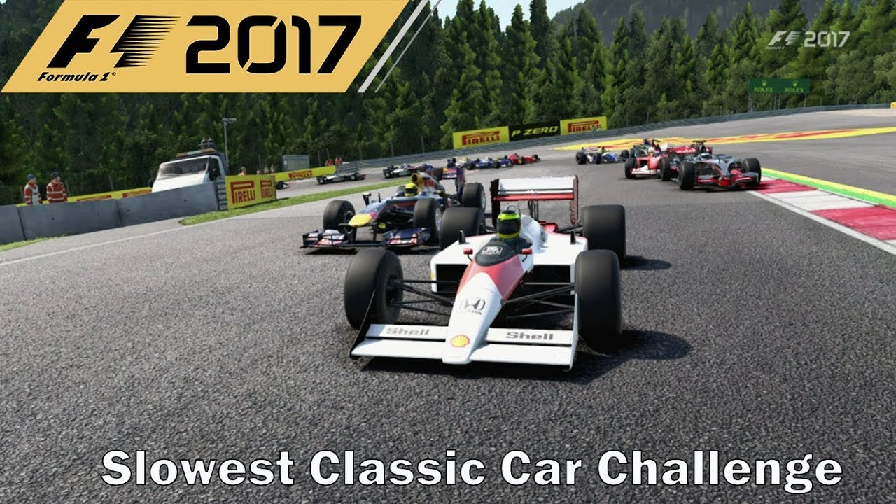 F1 2017 Slowest Classic Car Challenge - YouTube
