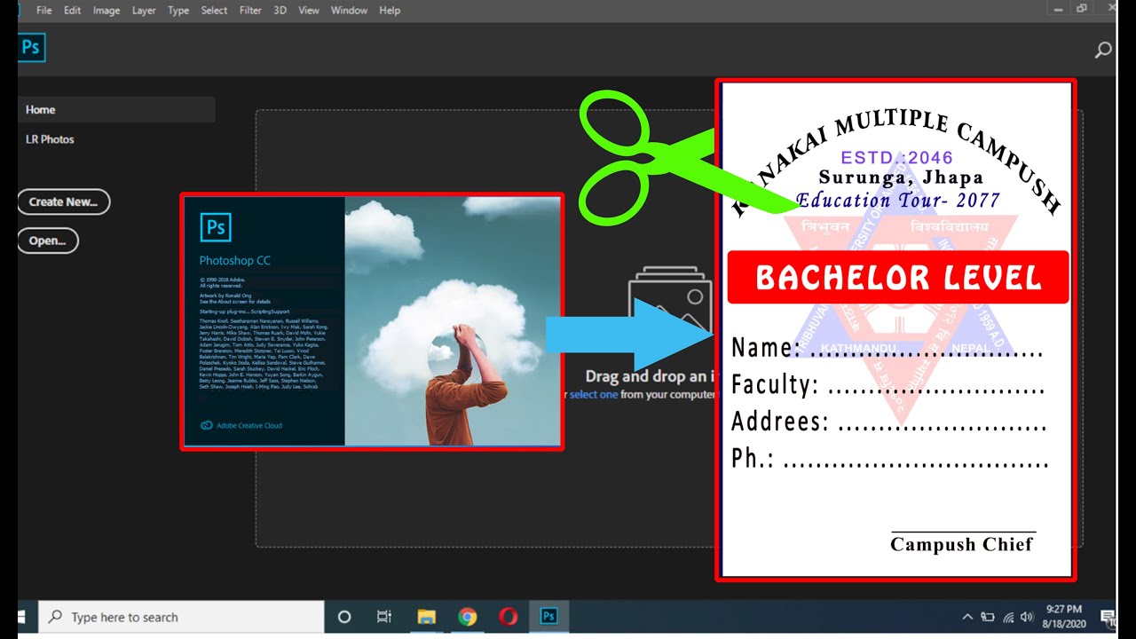 How to create card in photoshop cc 2019 | Design card Photoshop cc 2019 ...