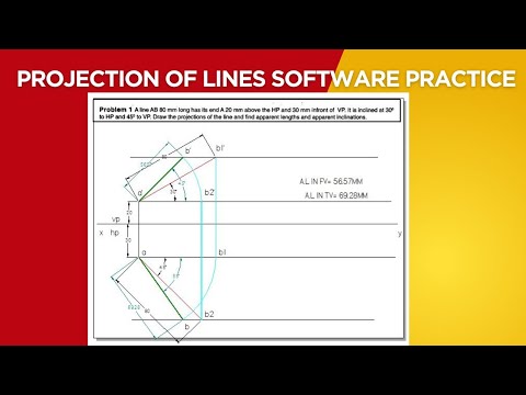 Projection of lines in Solid edge software 2024 - Software Practice # ...