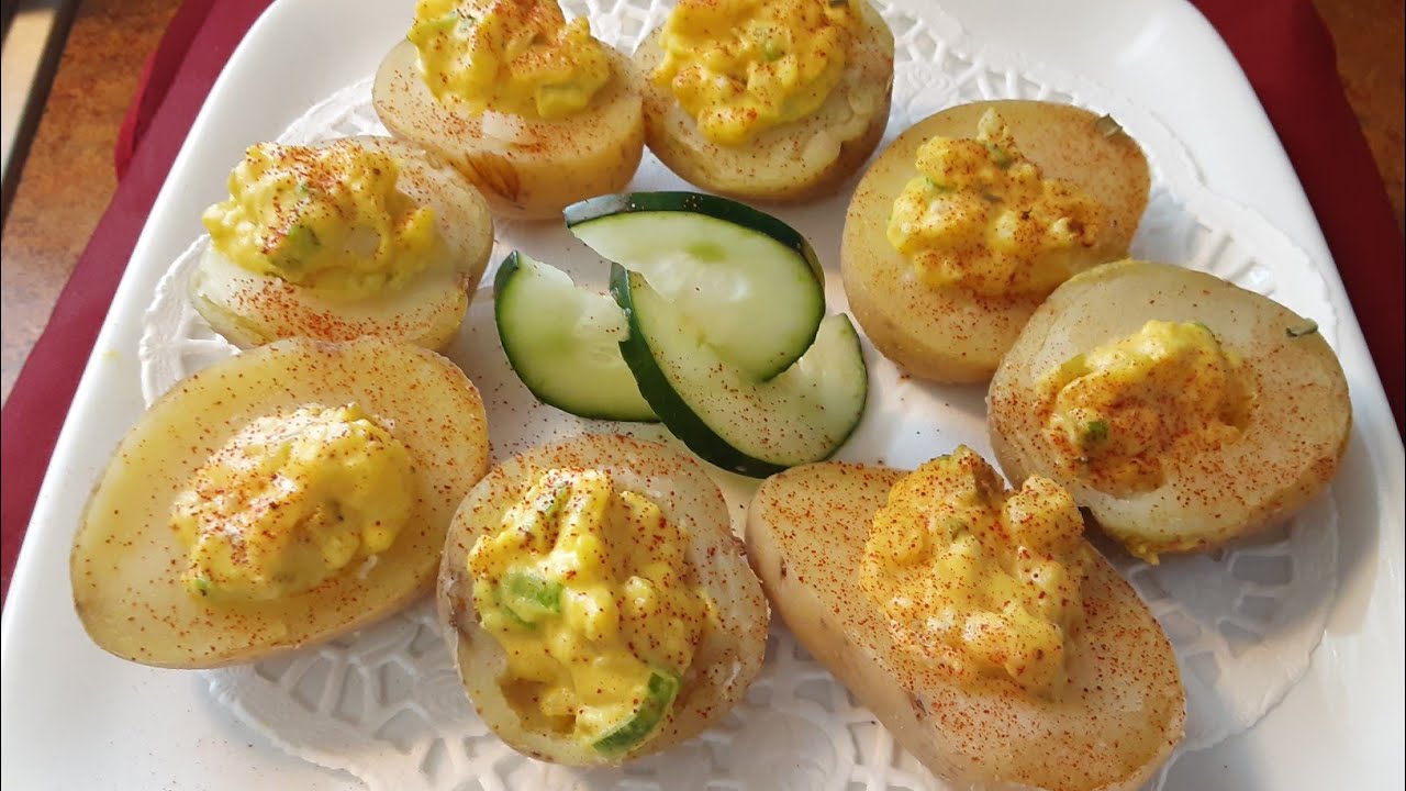 Vegan deviled potatoes / deviled eggs /Cook with Chef Pav - YouTube