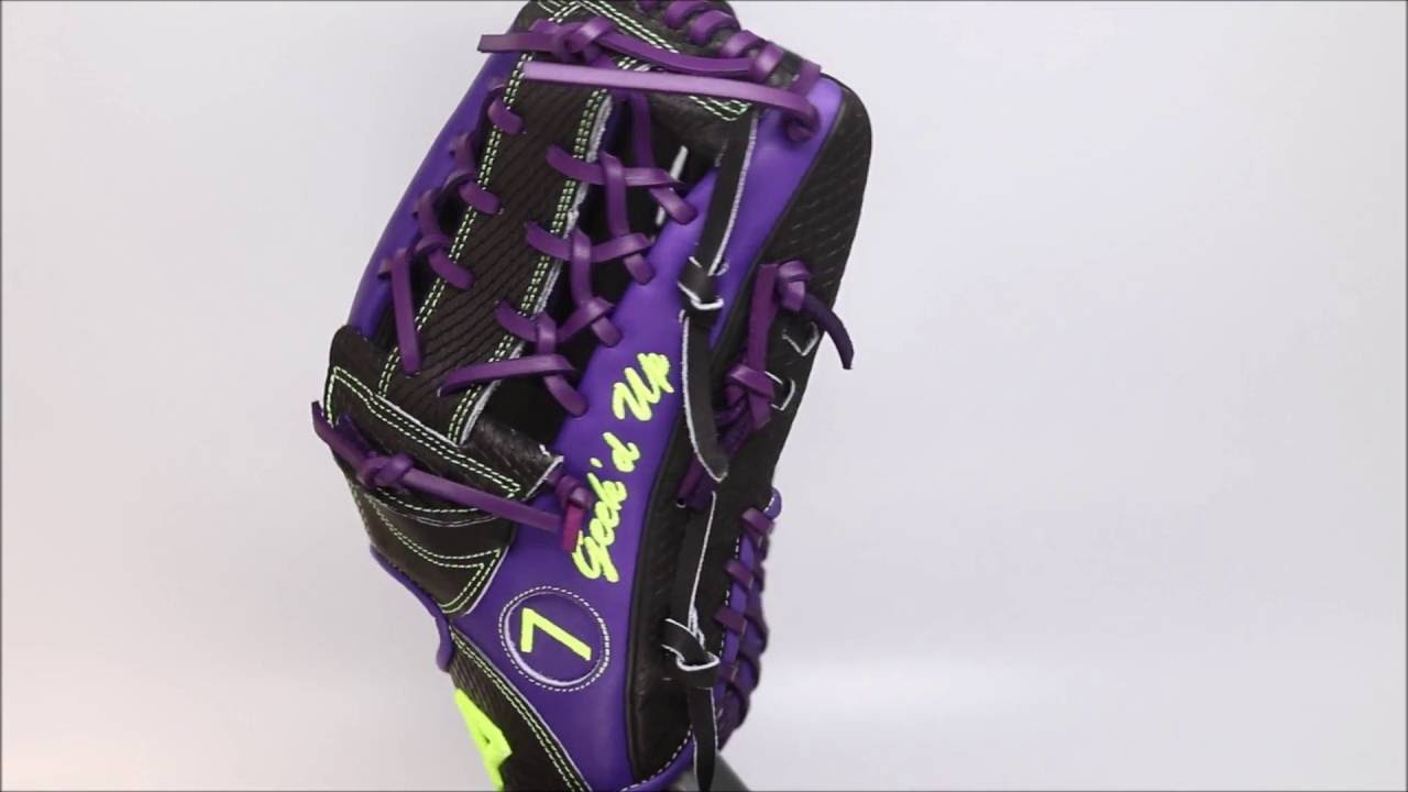 44 Pro Custom Softball Glove Signature Series Black Purple Modified ...