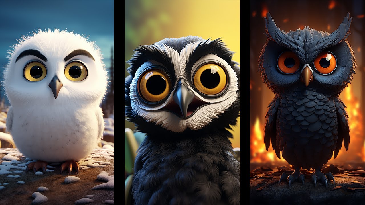 🦉 Owls | pixar style | Mega Compilation 🦉 - YouTube