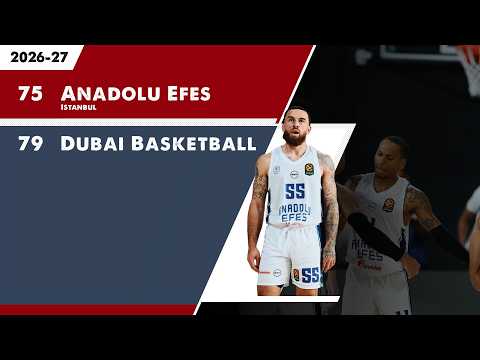 DUBAI BASKETBALL STATEMENT WIN! 🔥 Dubai Basketball vs Anadolu Efes 79-75 | Gloria Cup Highlights