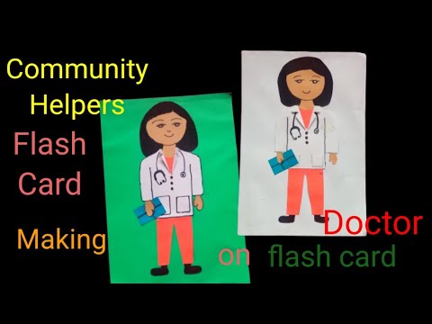 Community Helpers Flash Card Making / Doctor on Flash Card - YouTube