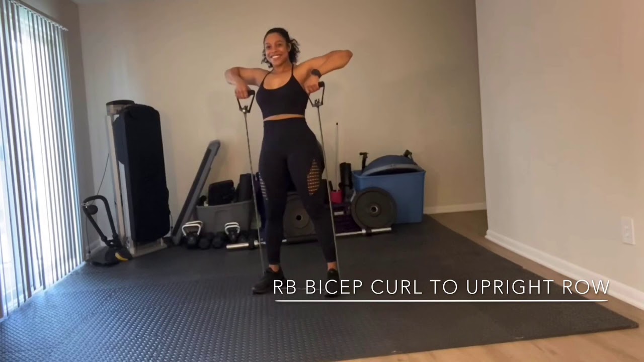 RB Bicep Curl to Upright Row Combo - YouTube