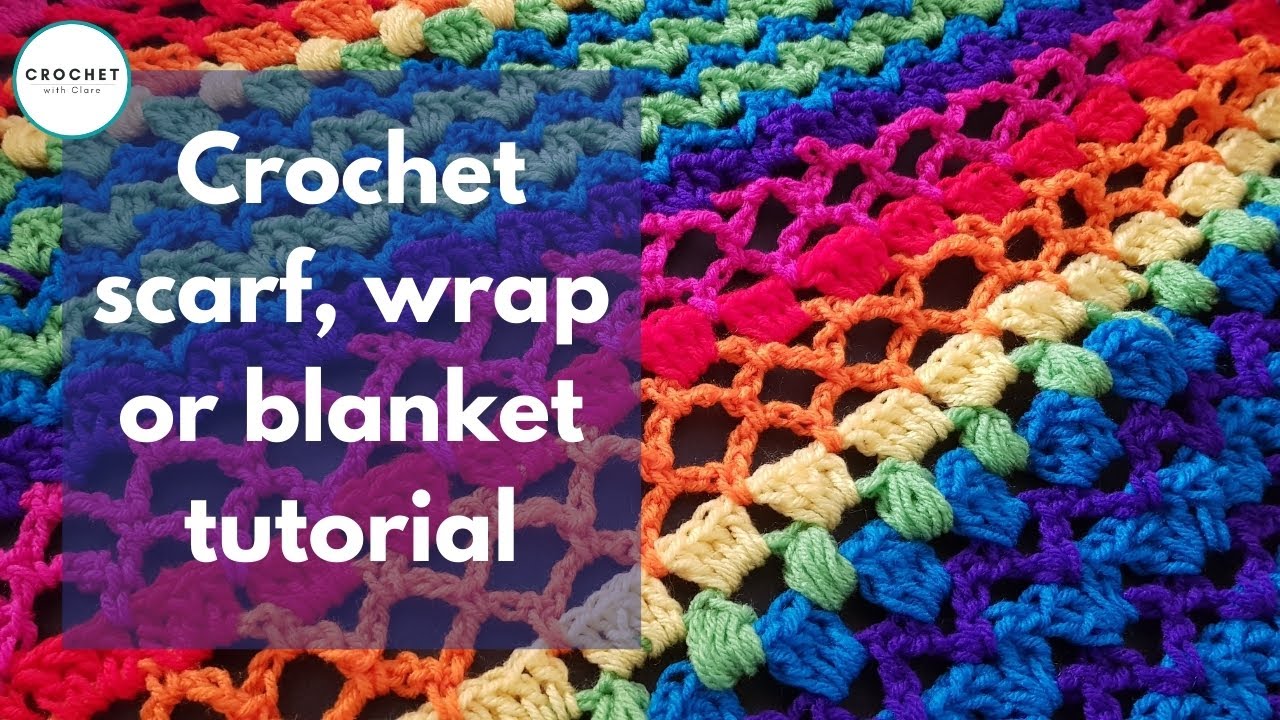 Part 1 of 2. Stitch sampler scarf/wrap/blanket crochet tutorial - YouTube