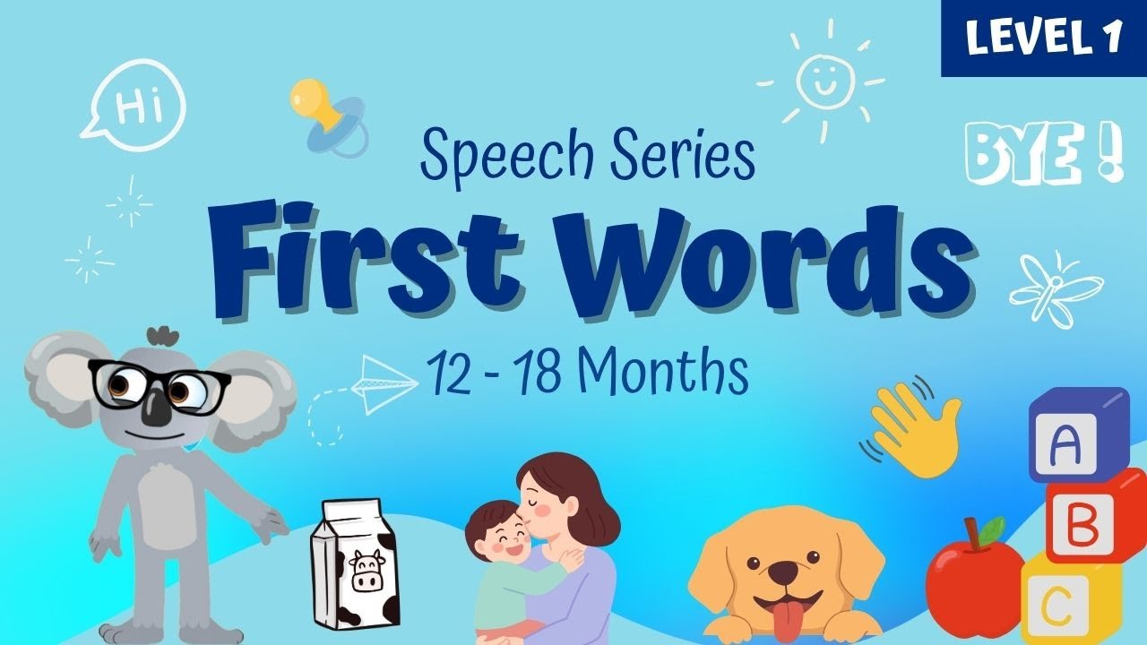 Baby First Words 12 Months | Easy First Words for Babies Learning to ...