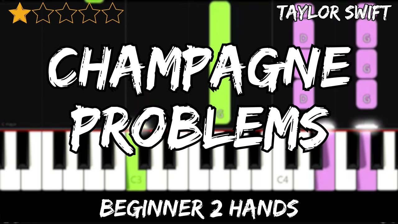 Taylor Swift - Champagne Problems - Easy Beginner Piano Tutorial - For ...