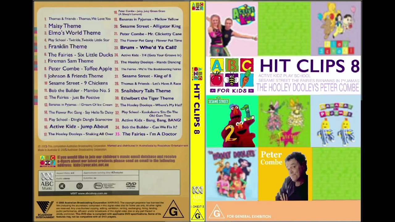 ABC for Kids Hit Clips 8 (2005 Australian DVD) covers - YouTube